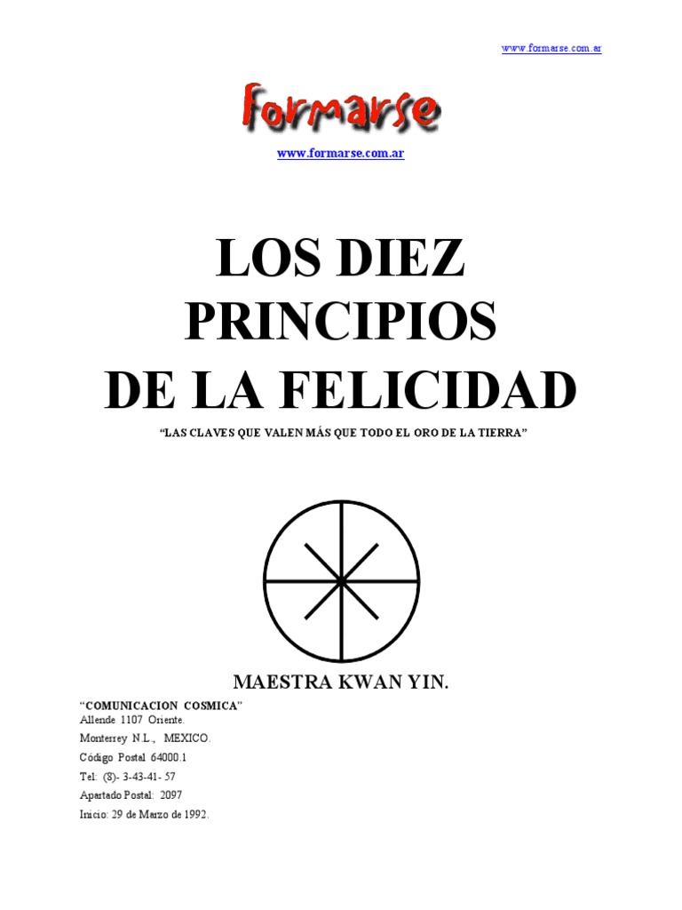 Los 10 principios de la felicidad | PDF | Felicidad | Mente