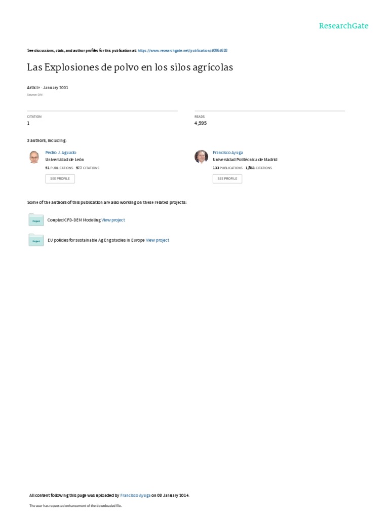 Las Explosiones de Polvo en Los Silos Agricolas | PDF | Materiales | Naturaleza