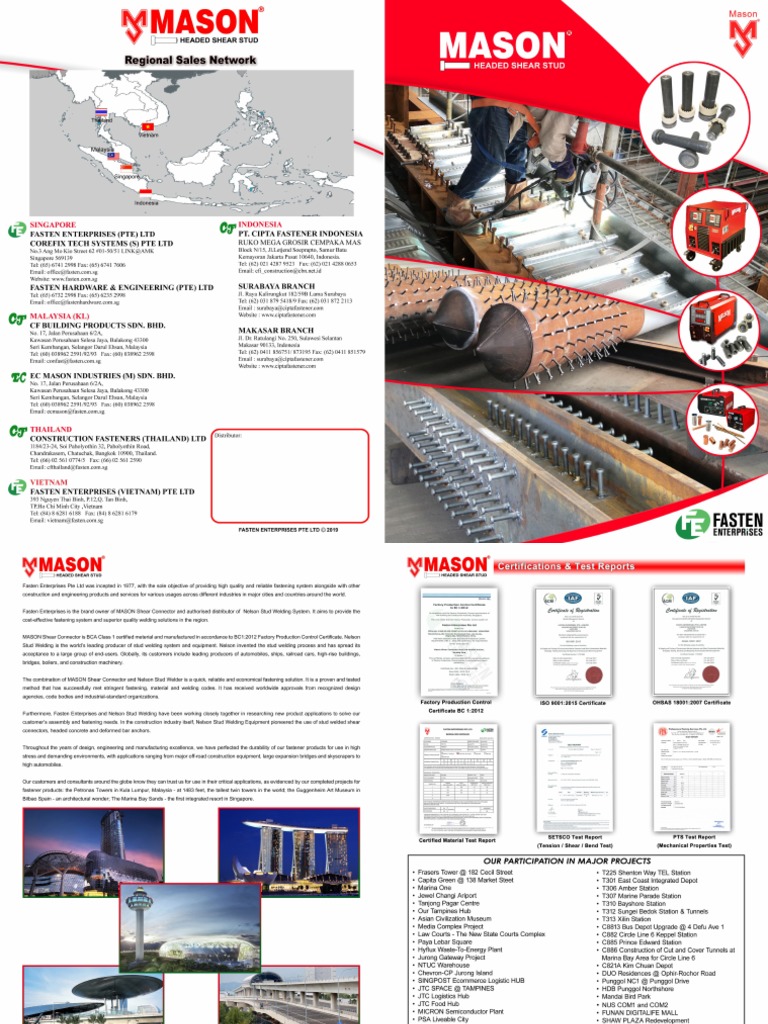 MASON Shear Stud Catalog PDF | PDF