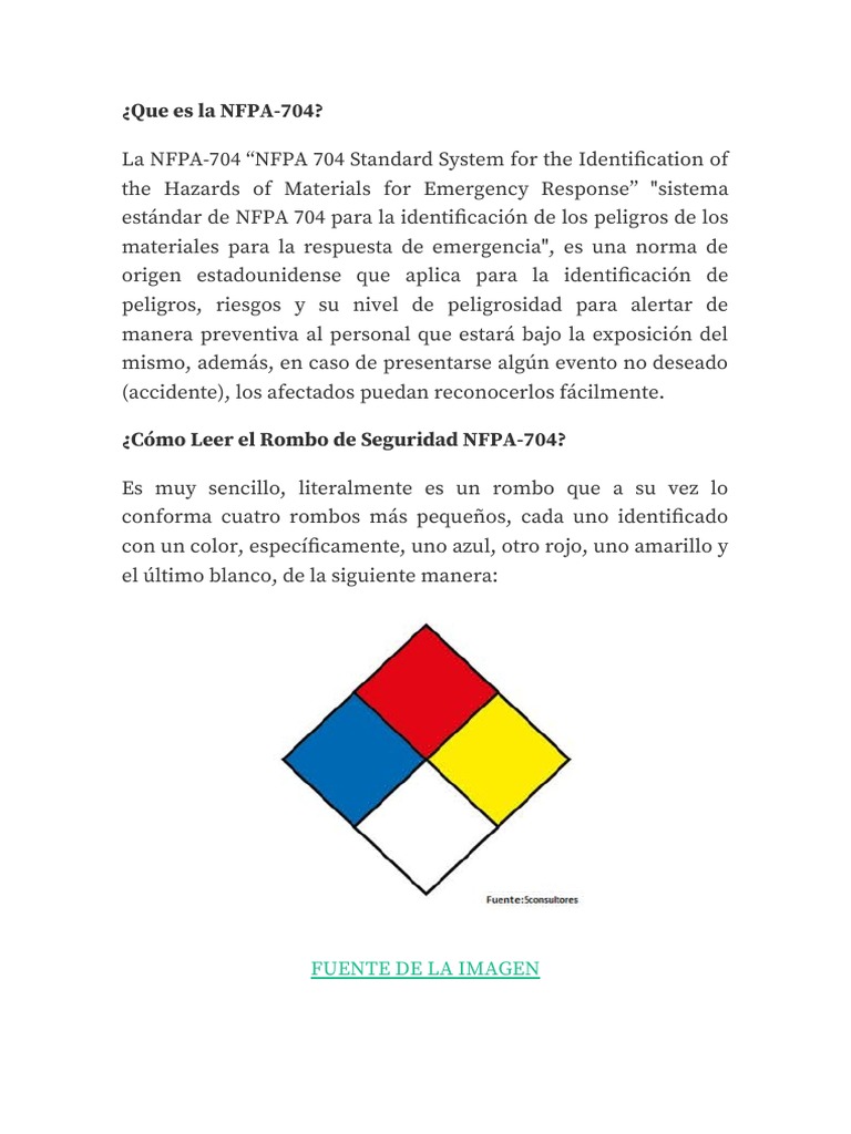 Capacitación Rombo Nfpa | PDF