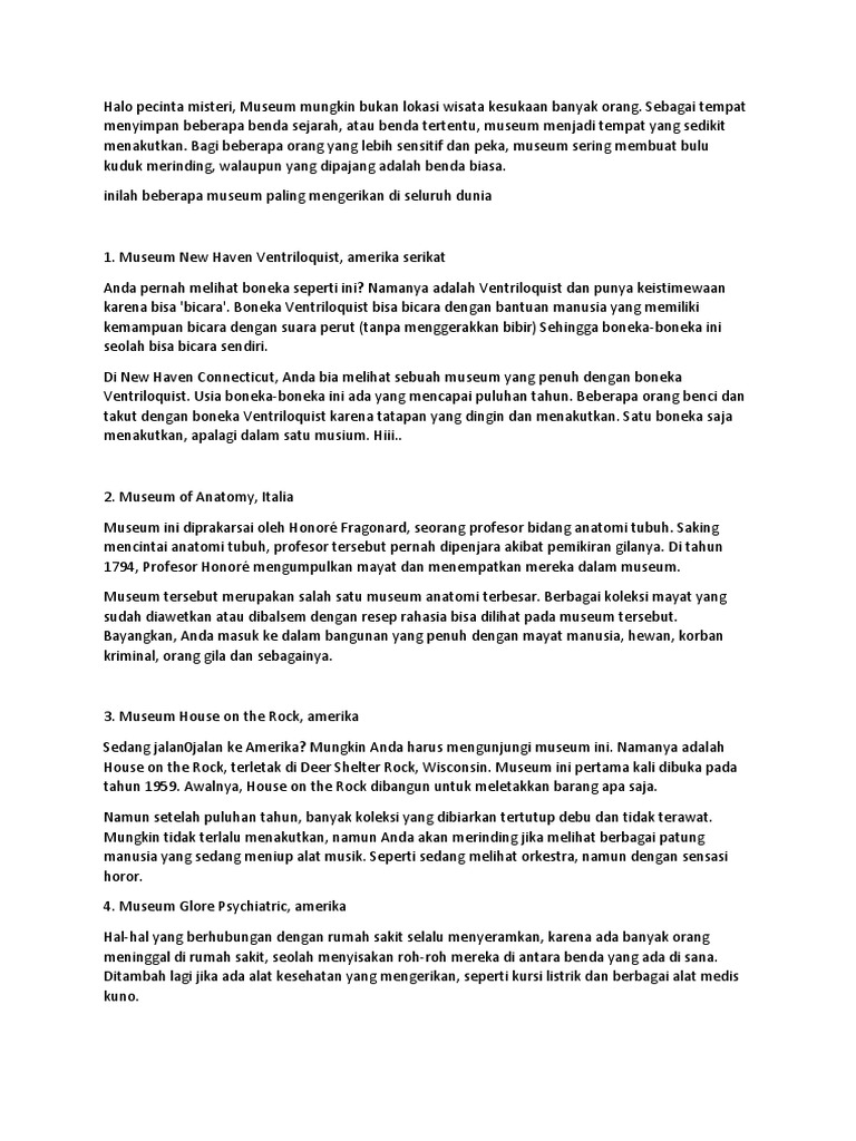 Contoh Naskah Konten Horor | PDF