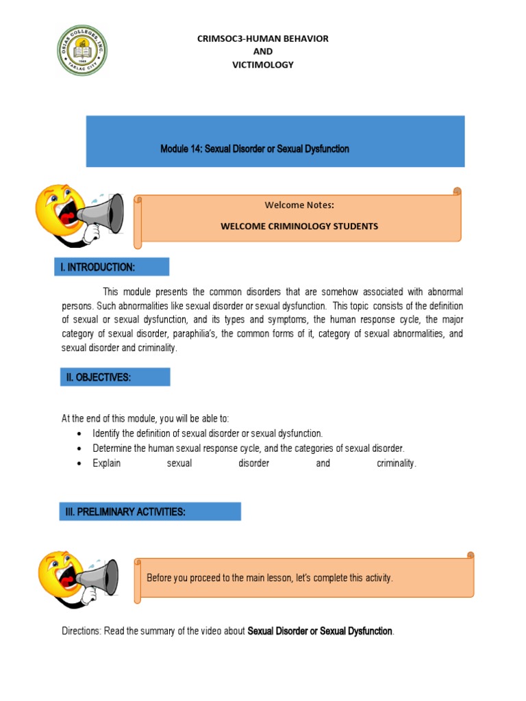Module 14 | PDF | Orgasm | Sexual Dysfunction