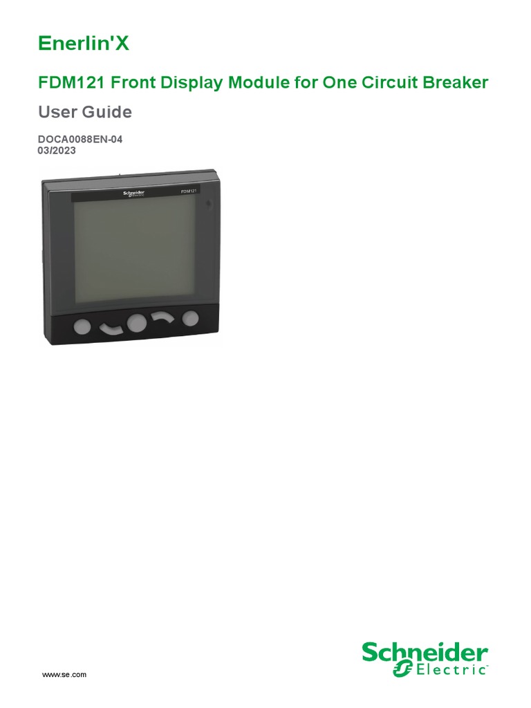 FDM121 Front Display Module For One Circuit Breaker | PDF | Power ...