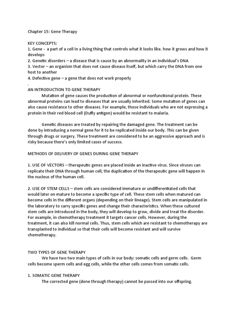 STS Chapter 15 | PDF | Gene Therapy | Gene