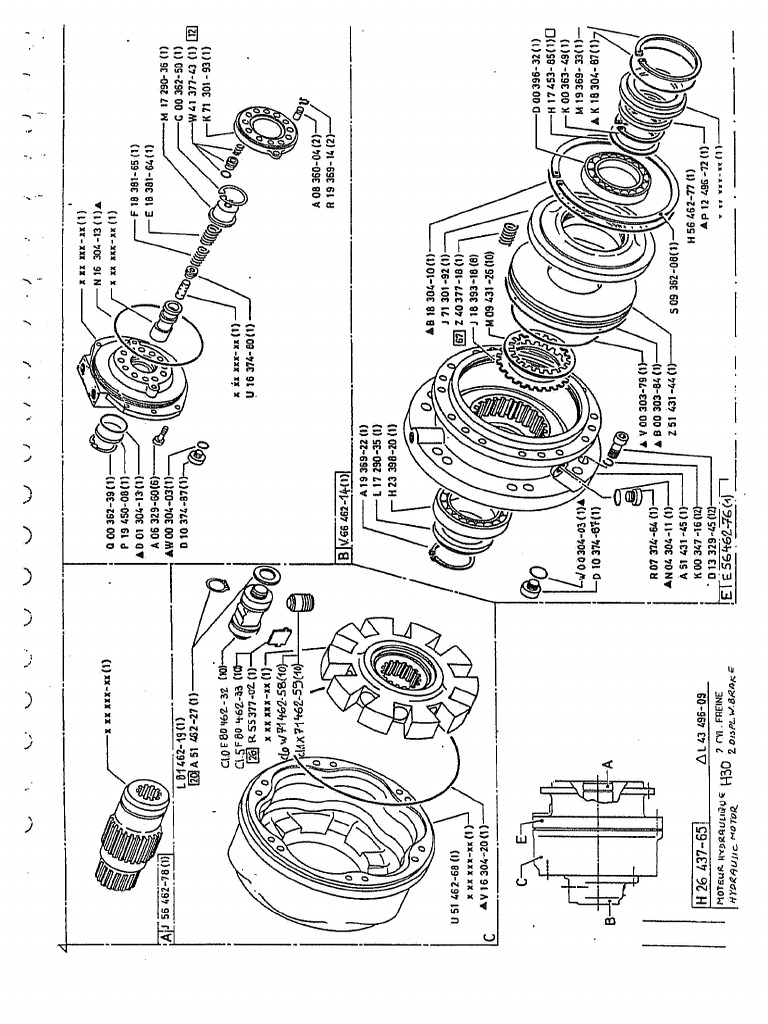 Éclaté Moteurs-Roues Hydrauliques Série H15 À H30 | PDF