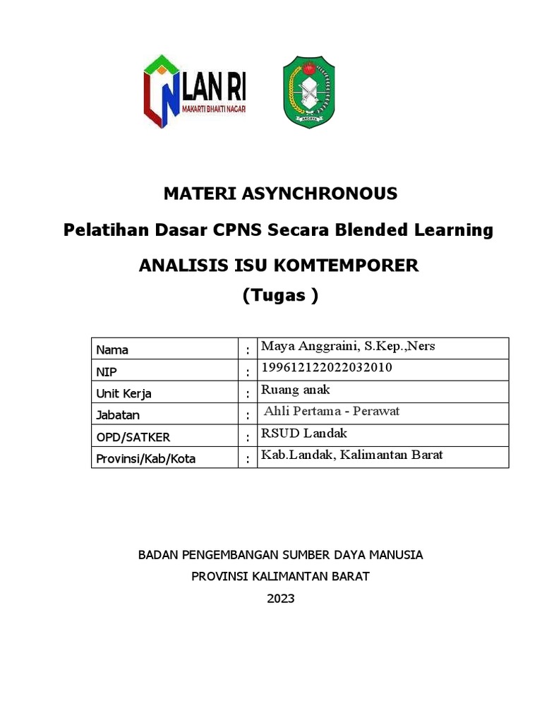 Tugas LMS Agenda 1 Isu-Isu Kontemporer | PDF