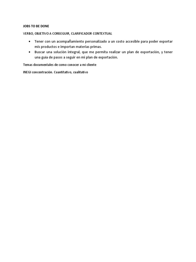 Jobs To Be Done | PDF