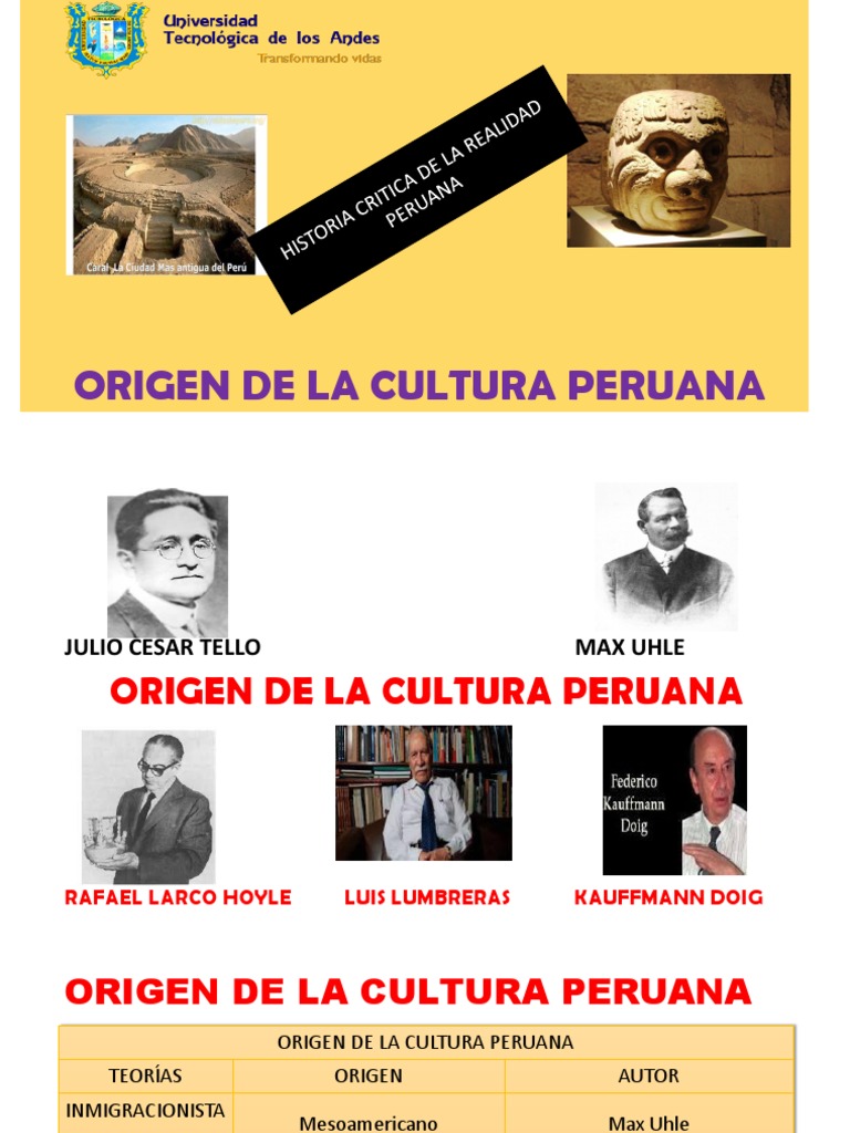 Origen de La Cultura Peruana | PDF | Perú | Arqueología