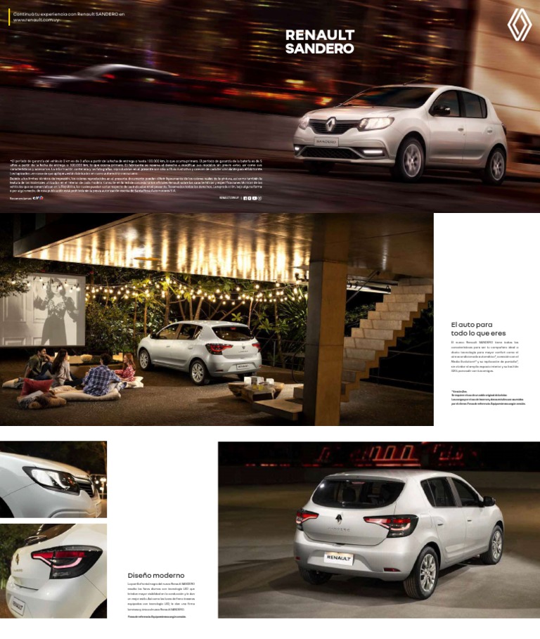 Brochure Renault Sandero PDF | PDF | Sistema de freno antibloqueo | Airbag