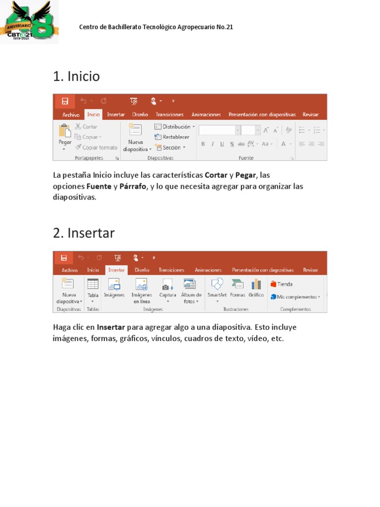 Menus de Power Point | PDF | Animación | Microsoft PowerPoint