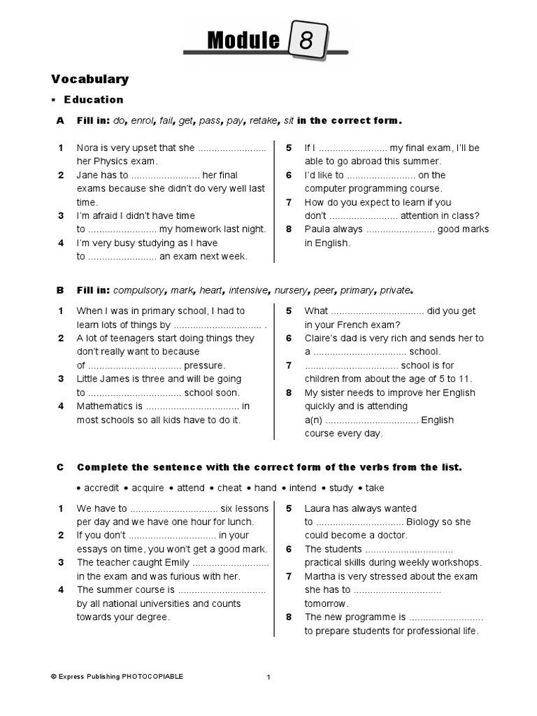 08 OnScreen B2plus Module 8 | PDF | Teachers | Schools