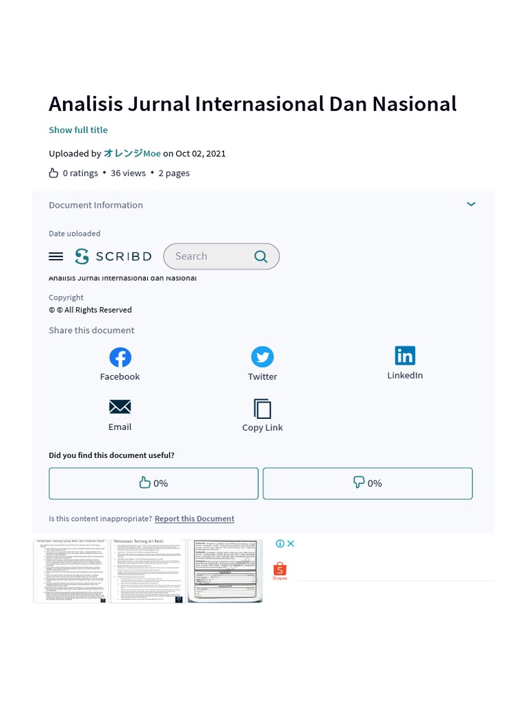 Analisis Jurnal Internasional Dan Nasional PDF | PDF | Scribd | World Wide Web