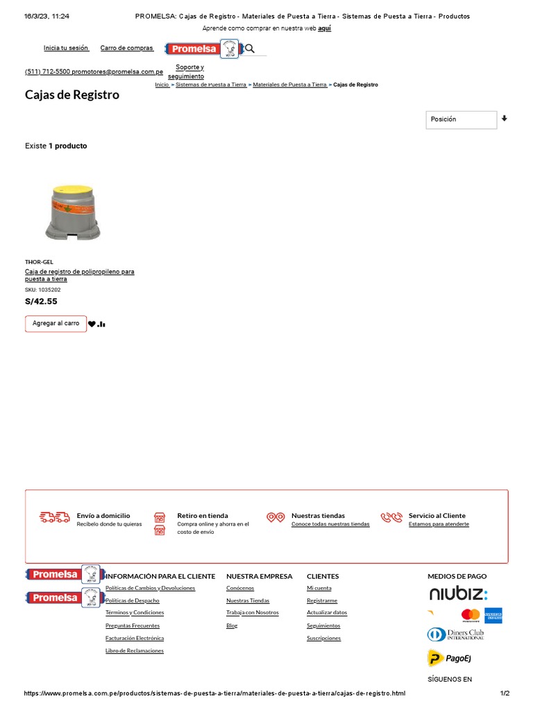 PROMELSA - Cajas de Registro - Materiales de Puesta A Tierra - Sistemas de Puesta A Tierra ...