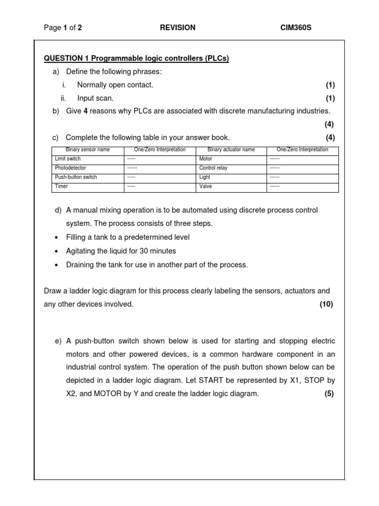 PLC Basics and Ladder Logic Diagrams | PDF