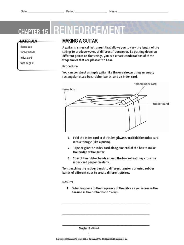 Lesson 4 Sounds Making A Guitar Mini Lab | PDF | String Instruments ...