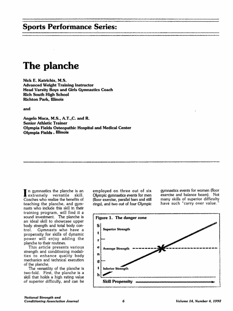 SPORTS PERFORMANCE SERIES The Planche.1 | PDF