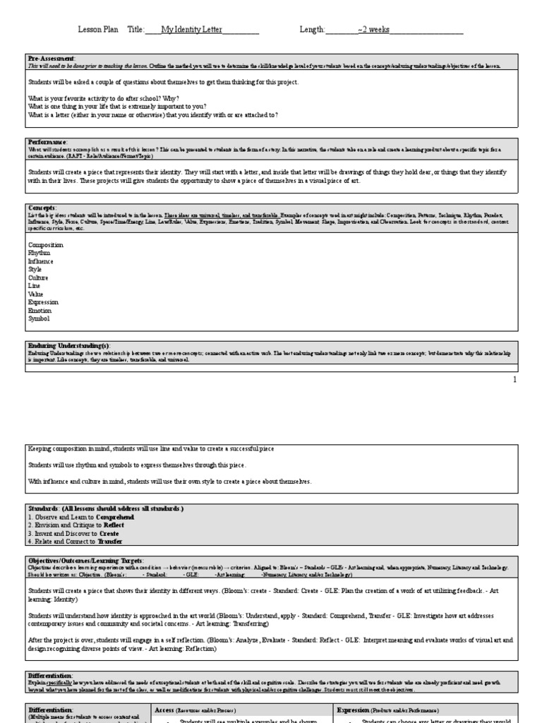 My Identity Letter | PDF | Learning | Identity (Social Science)