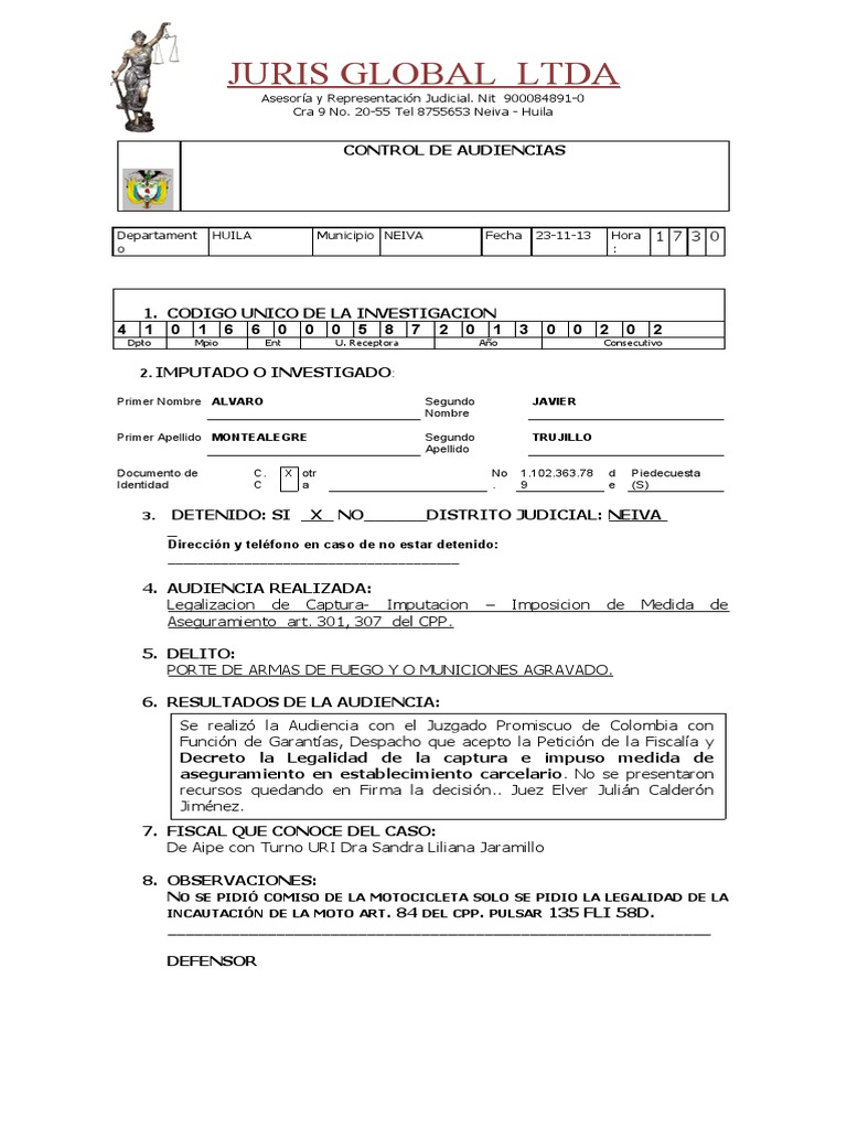 Control de Audiencias | PDF | Derecho