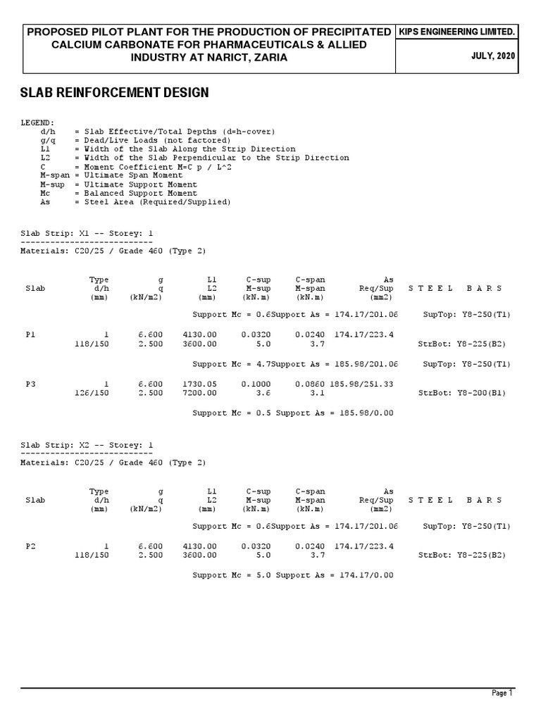 First Floor Slab Design Report | PDF | Structural Engineering | Civil ...