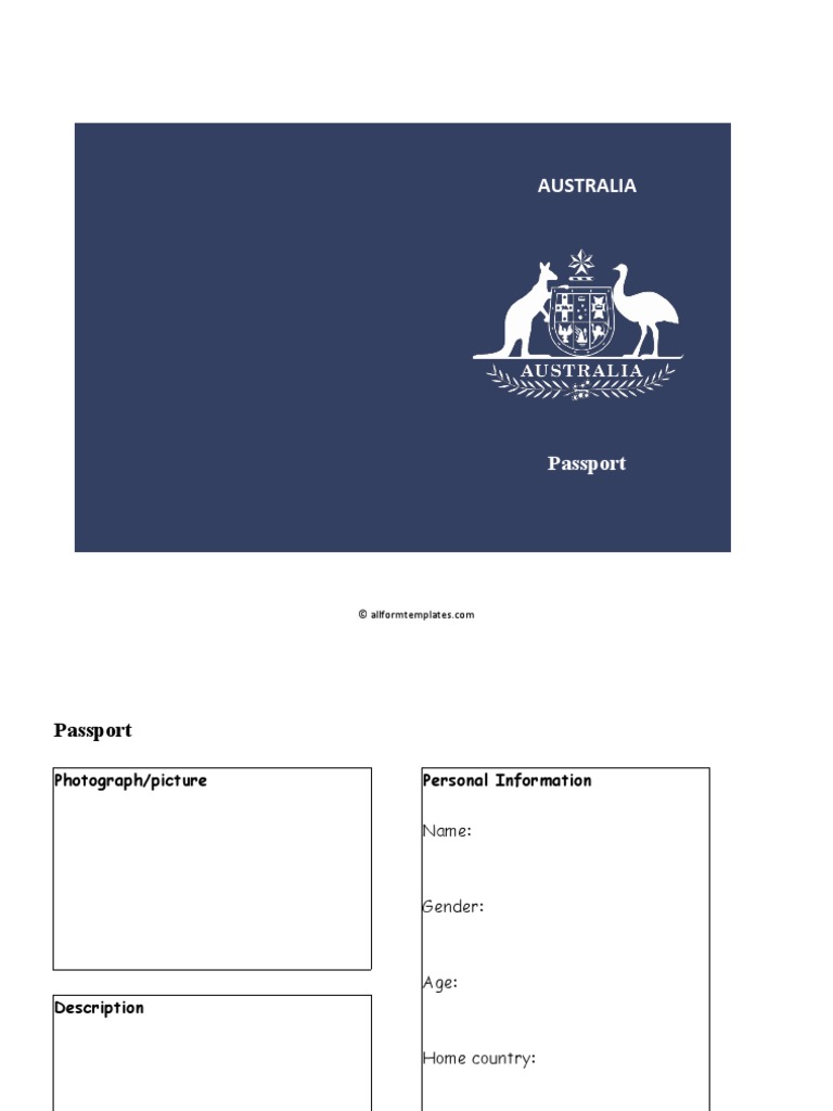 Australian Passport Template Guide | PDF | Law