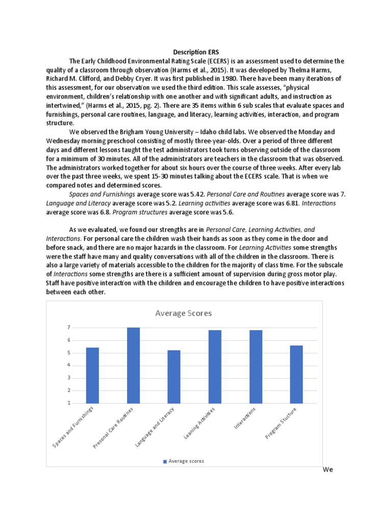 Ecers | PDF | Classroom | Literacy
