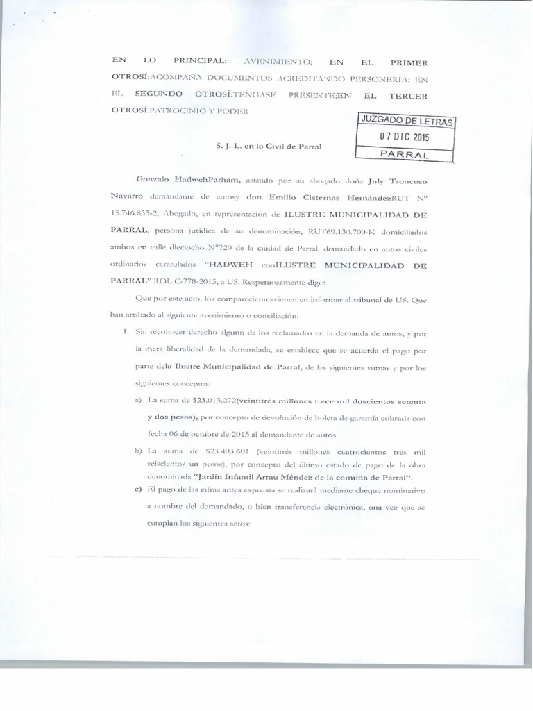 Avenimiento Laboral PDF | PDF