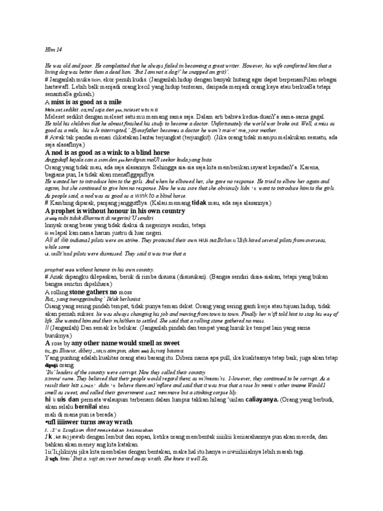 Kamus Peribahasa Bhs Inggris | PDF