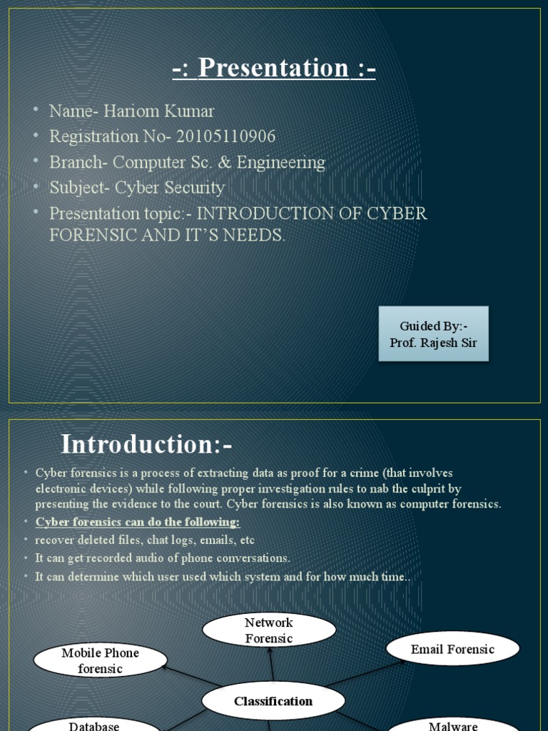 Cyber Forensic | PDF | Computer Forensics | Computer Security
