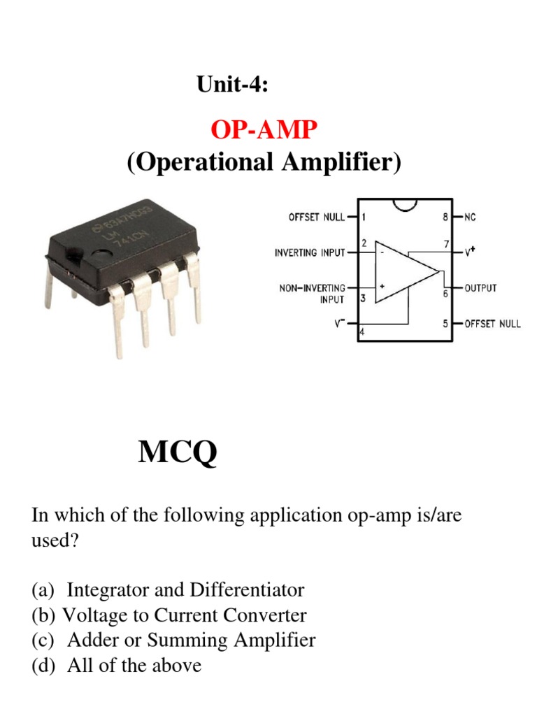 Opamp PDF | PDF | Operational Amplifier | Amplifier