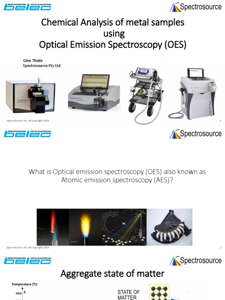 Glen Thiele Chemical Analysis of Metal Samples Using OES Copy For ...