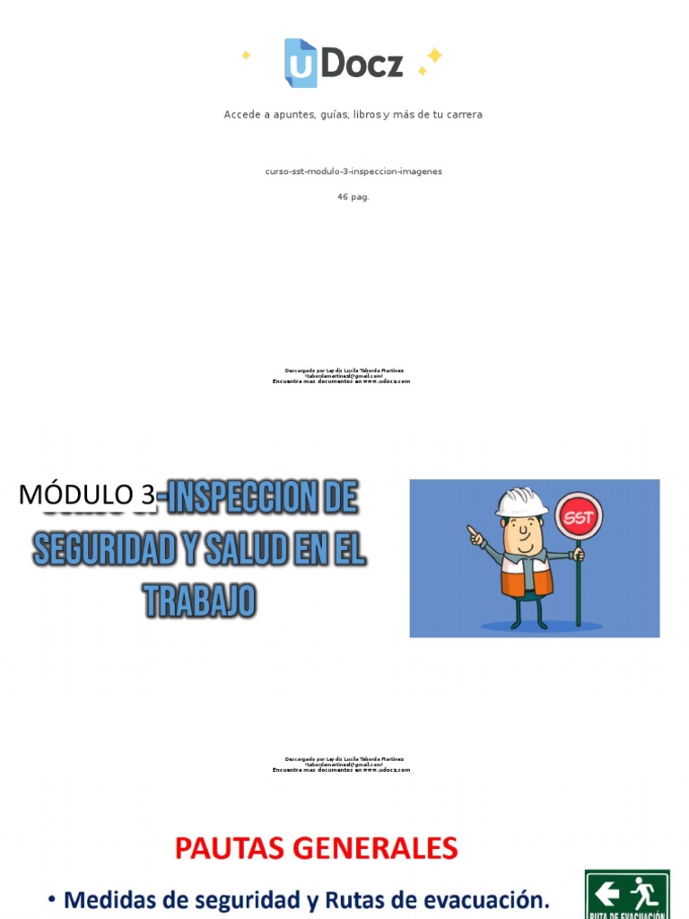 Curso SST Modulo 3 Inspeccion Imagenes 50127 Downloable 2803154 | PDF ...