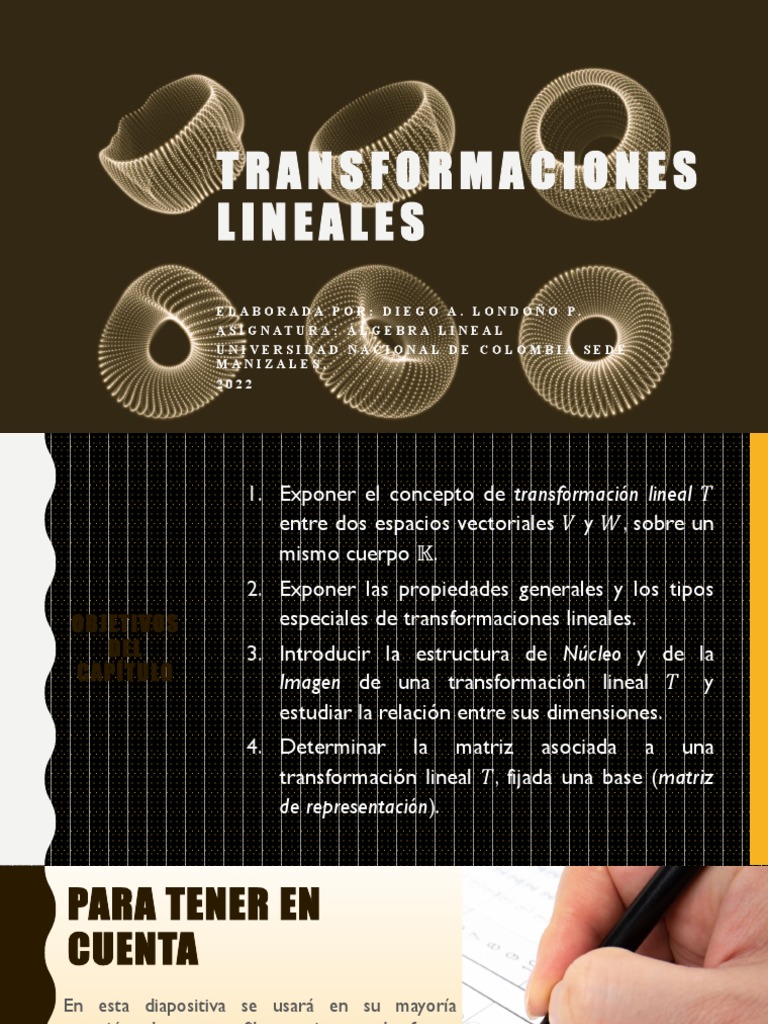 Transformaciones Lineales PDF | PDF | Mapa lineal | Espacio vectorial
