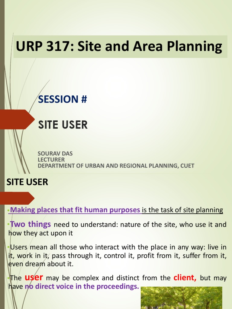 Site and Area Planning | PDF | Behavior | Information