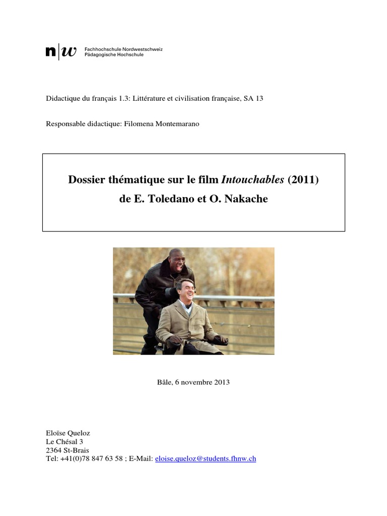 Dossier didactique sur Intouchables | PDF | Cinématographie