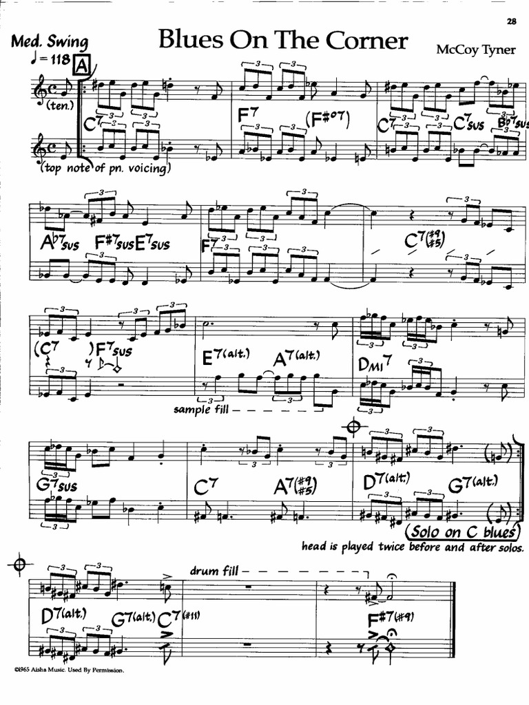 BluesOnTheCorner (McCoyTyner) - BB Instruments | PDF