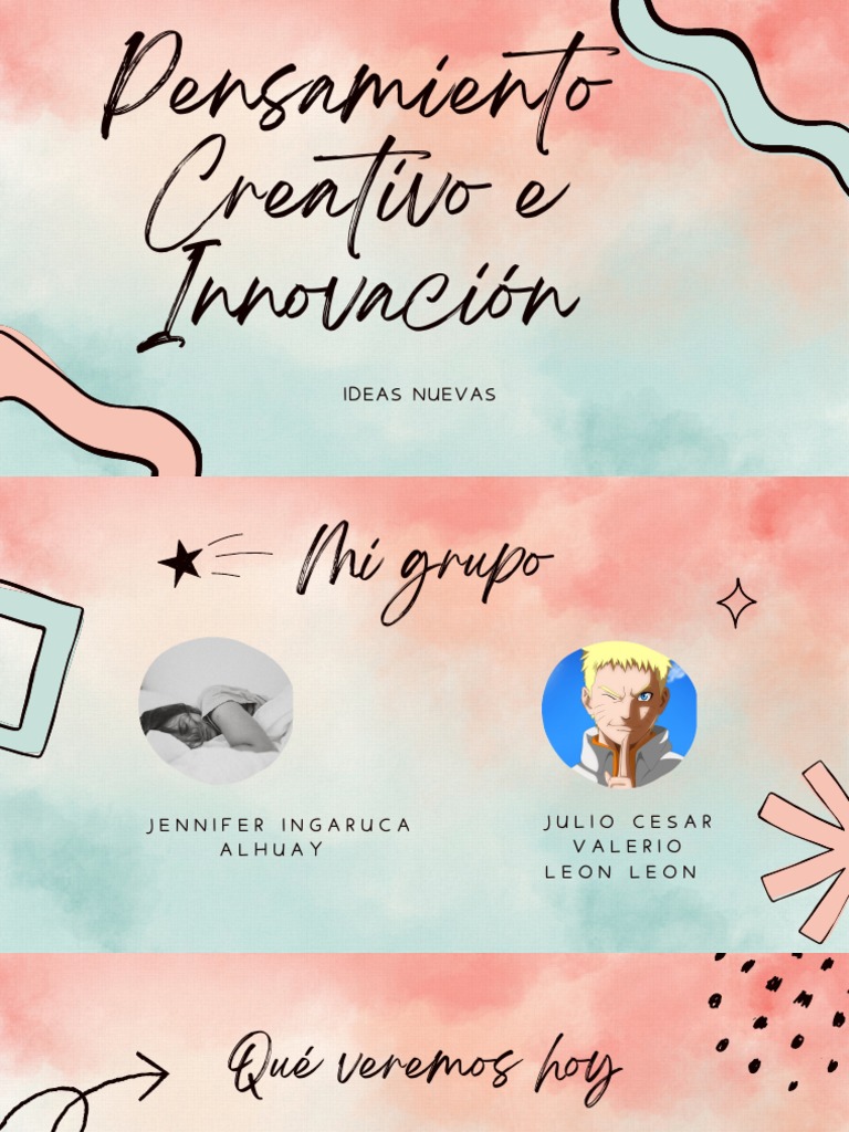 Pensamiento Creativo e Innovación | PDF | Pensamiento | Iniciativa ...