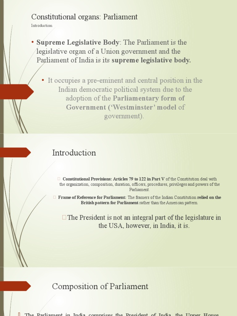 Parliament-Organs, Sovereignty | PDF | Parliament | Government