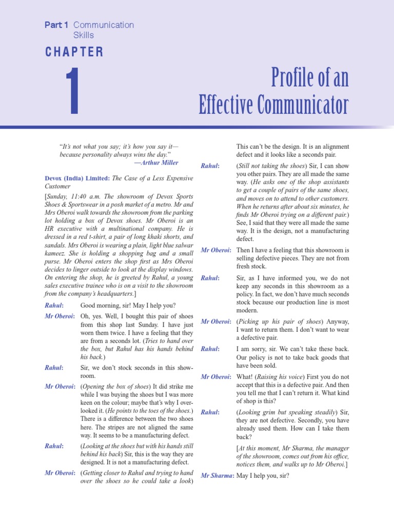 Reading Material - Profile of An Effective Communicator | PDF ...