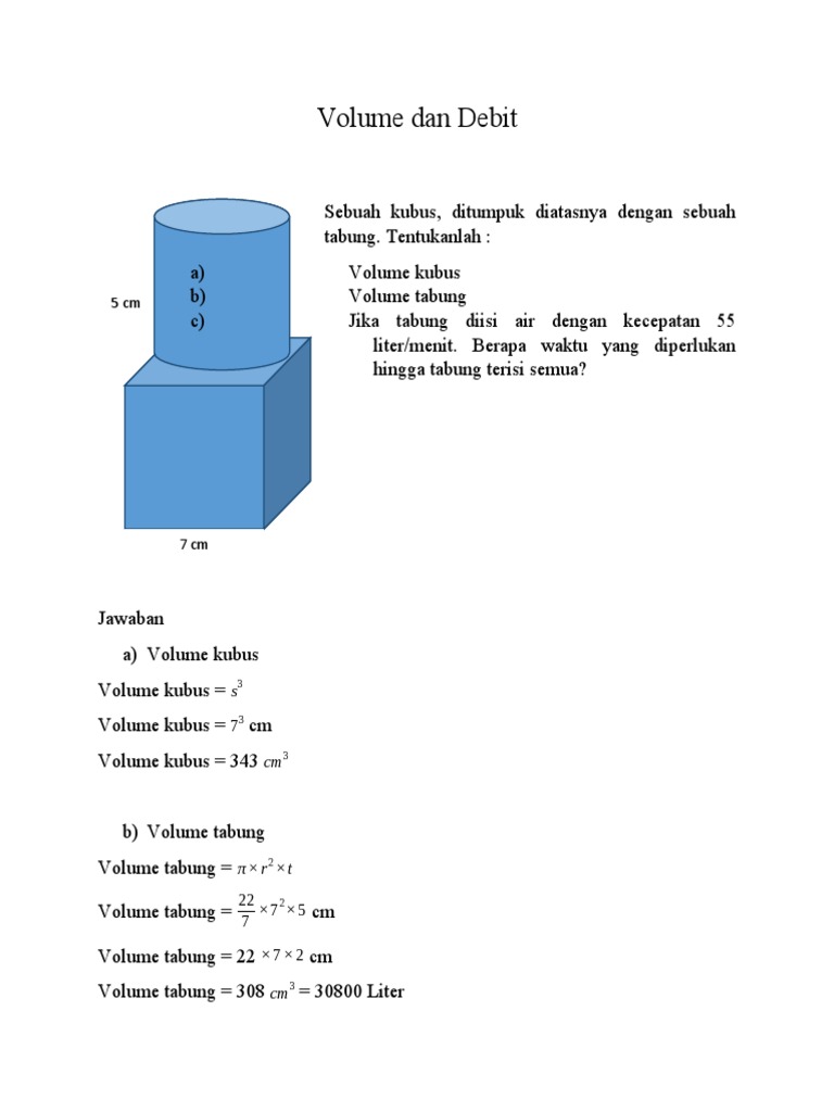 Volume Kubus dan Tabung dalam Liter | PDF