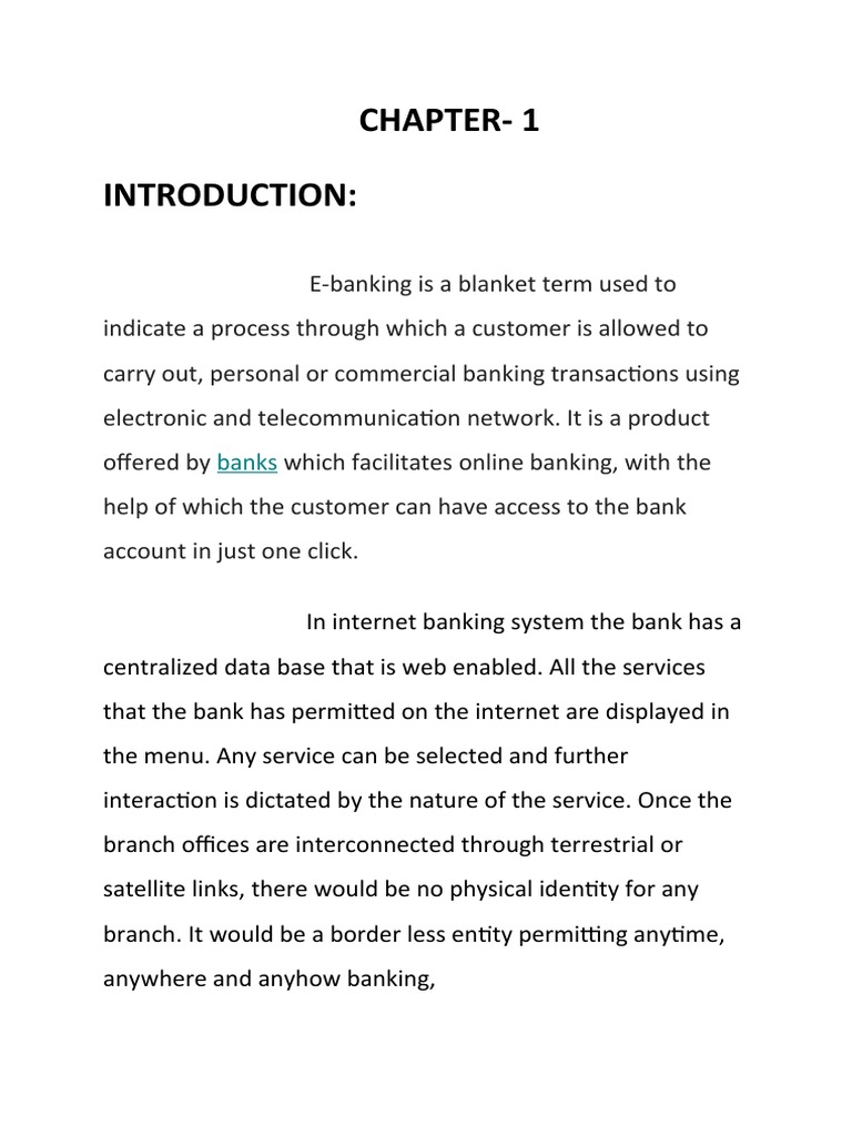 E-Banking Project | PDF