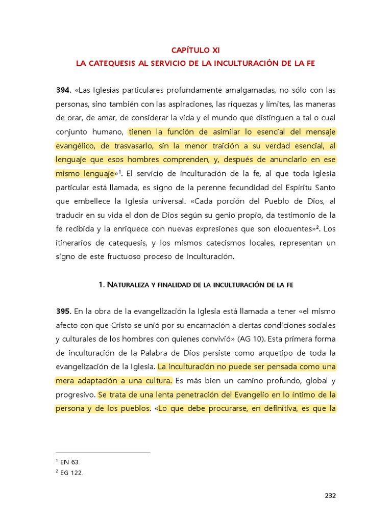 DPC 11 - Capitulo XI - Subrayado | PDF | Iglesia Católica | Religiones abrahámicas