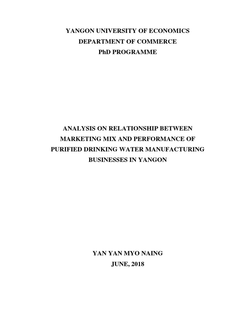 Dr. Yan Yan Myo Naing Com. Phd. | PDF | Marketing | Brand