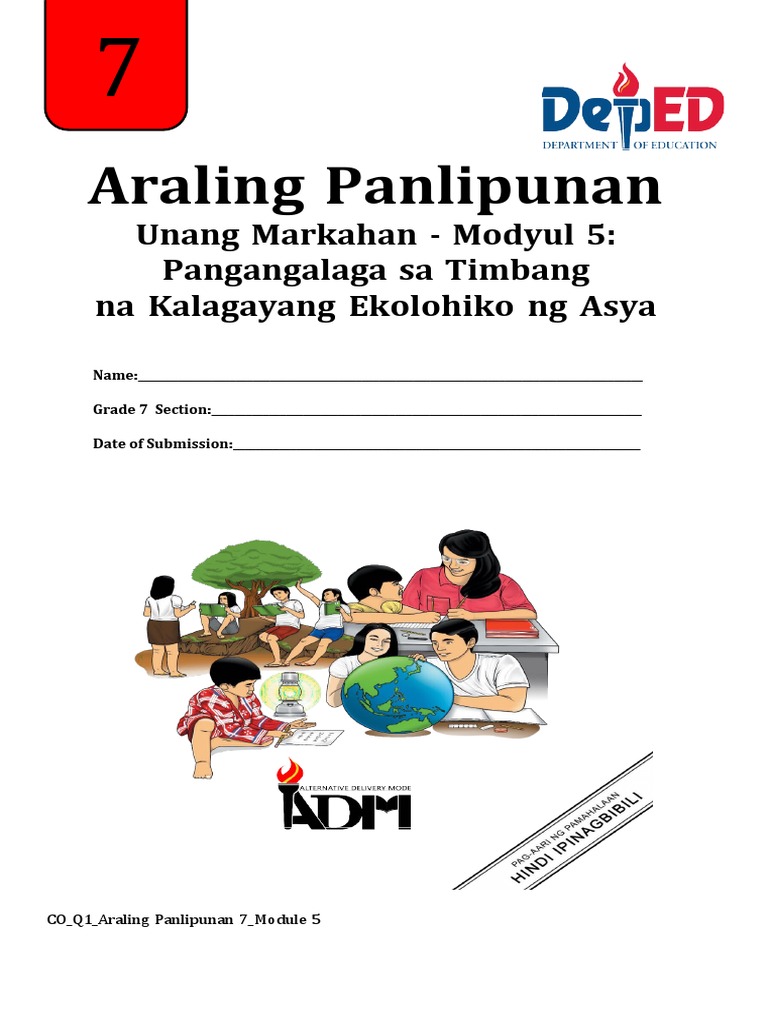AP7 Q1 Module-5 PangangalagasaTimbangnaKalagayangEkolohikongAsya | PDF