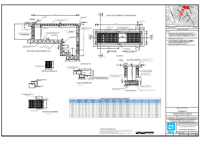 Plano Boca de Tormenta Transversal Tipo | PDF | Ingeniero civil ...