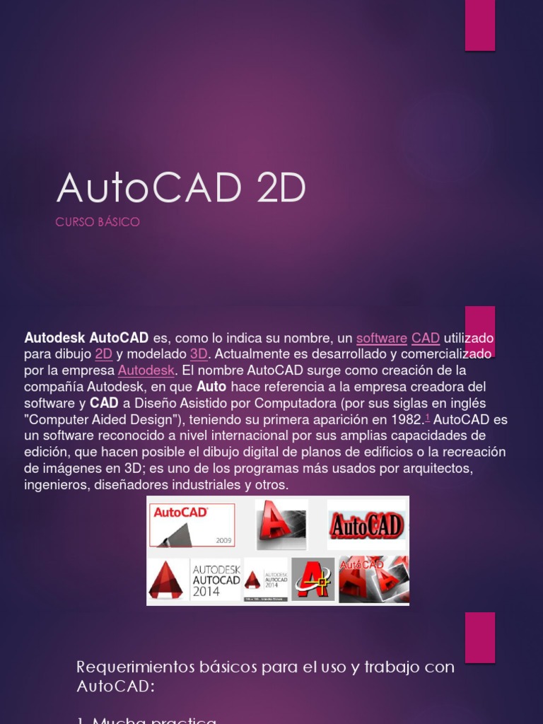 AutoCAD 2D | PDF | Cad automático | Desarrollo de software