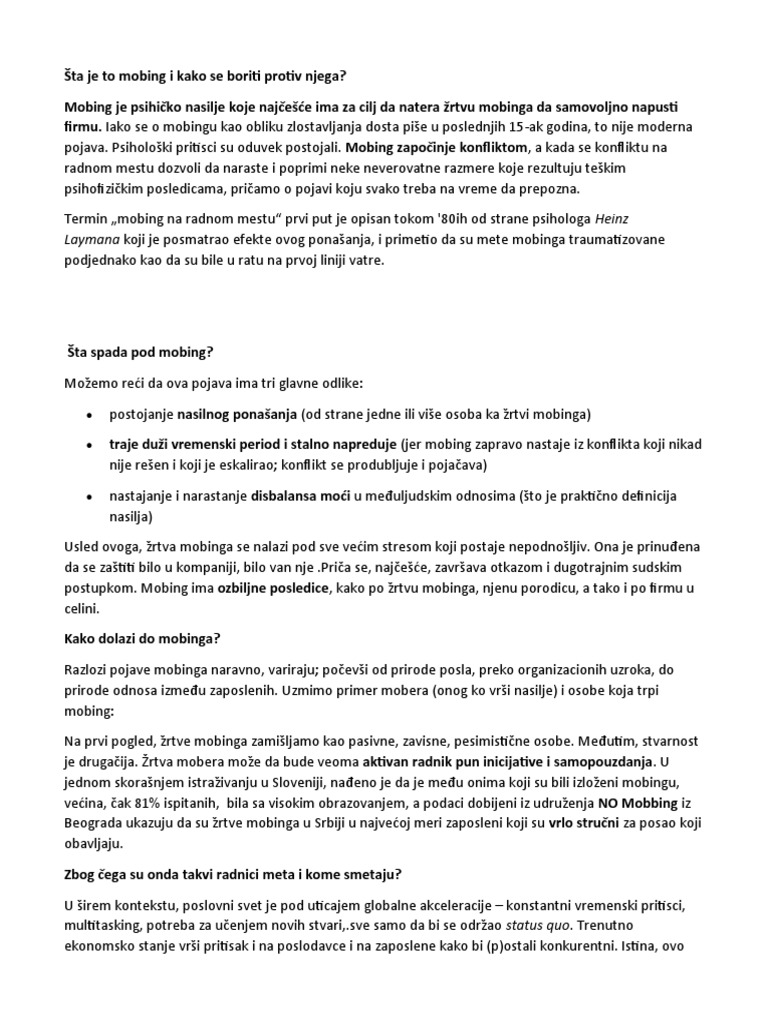 Mobing | PDF