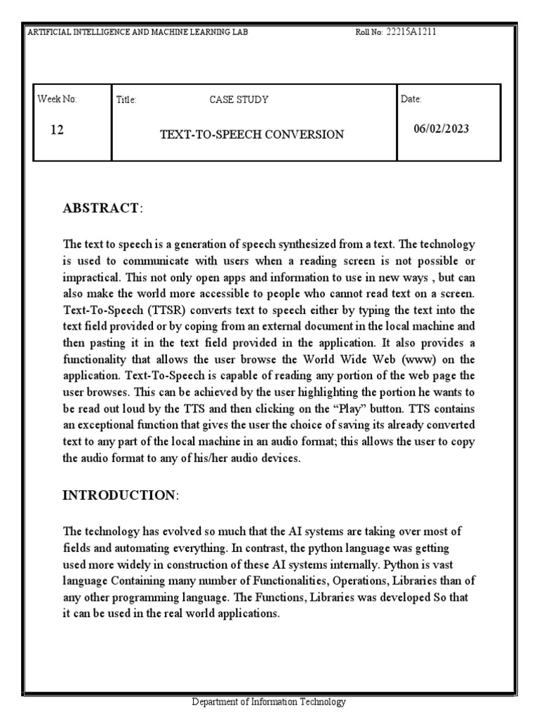 Text-to-Speech Conversion Guide | PDF | Speech Synthesis | Software Engineering