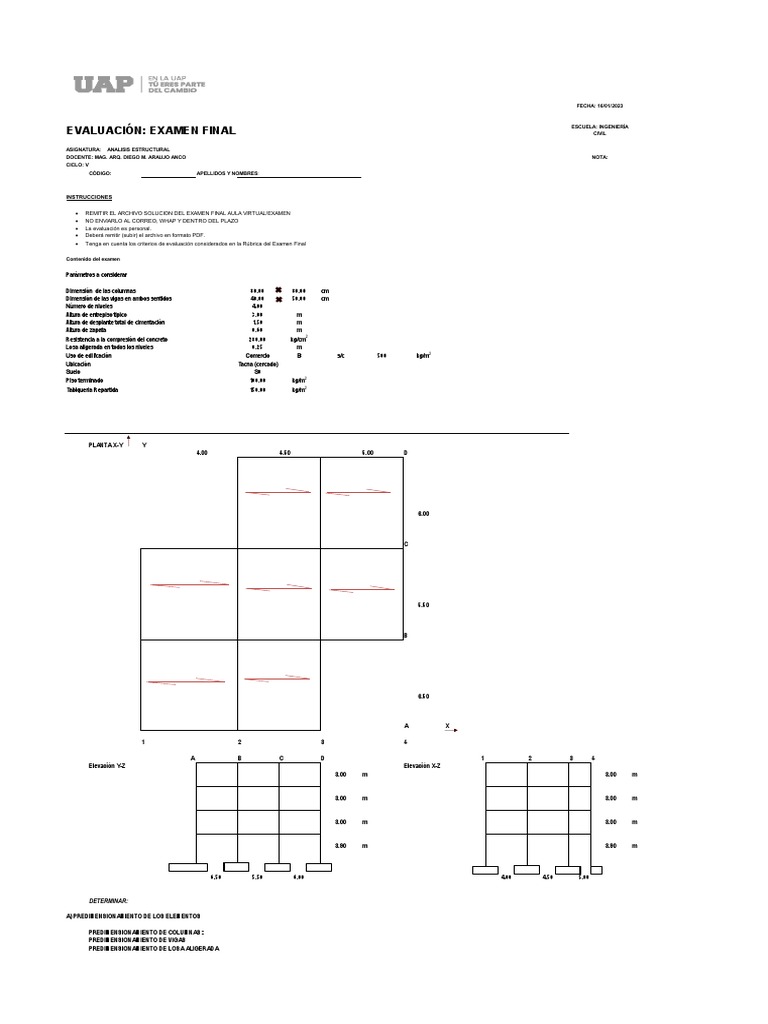 5 Examen Final Analisis Estructural | PDF