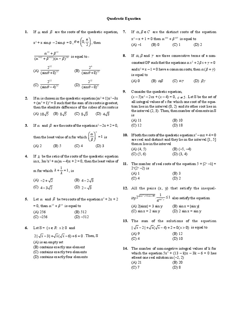 Quadratic | PDF | Quadratic Equation | Mathematical Analysis