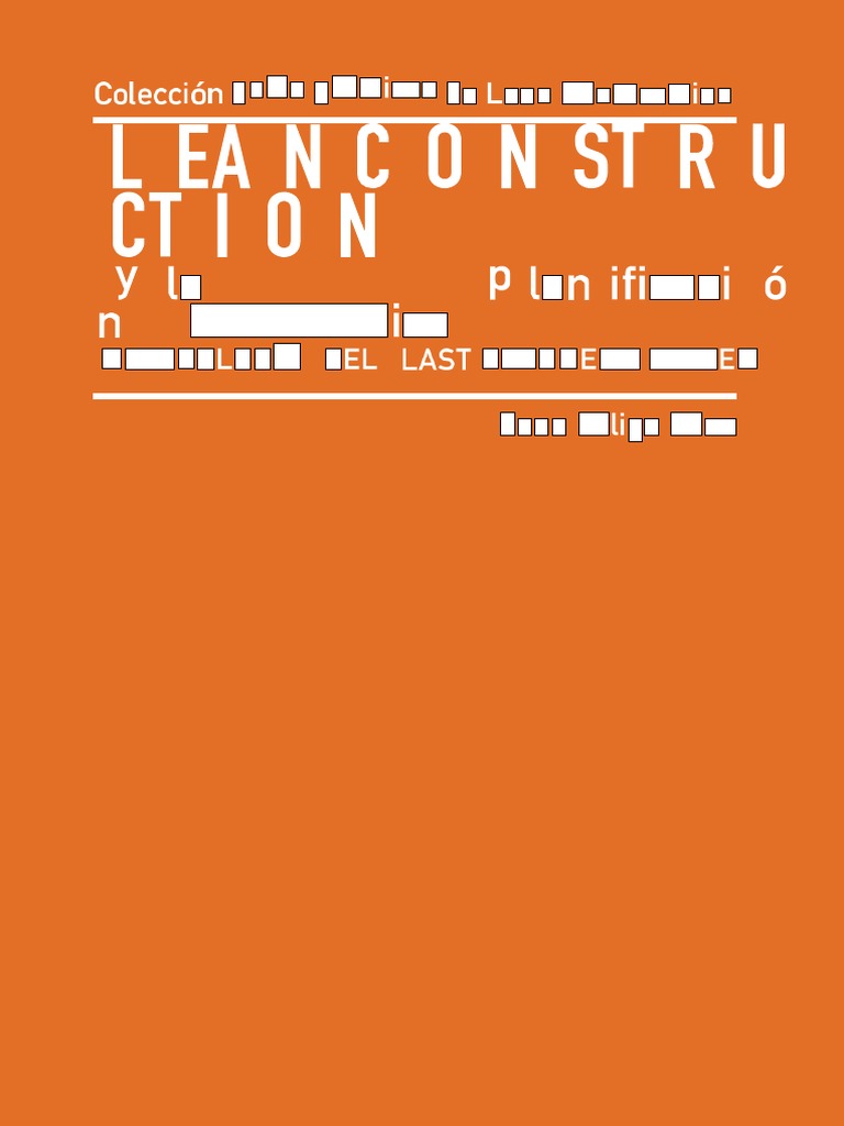 Lean Construction y La Planificación Colaborativa | PDF | Lean Manufacturing | Planificación